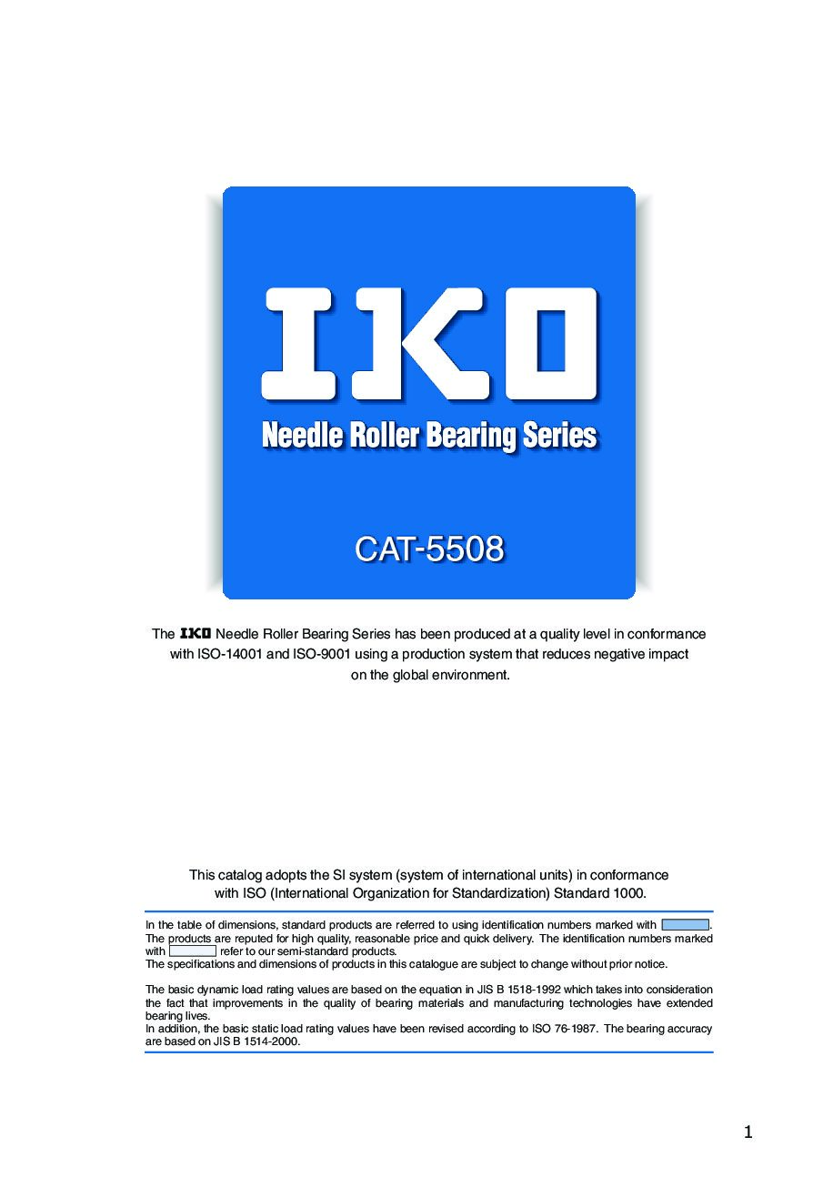 IKO Catalogs - Euro Bearing
